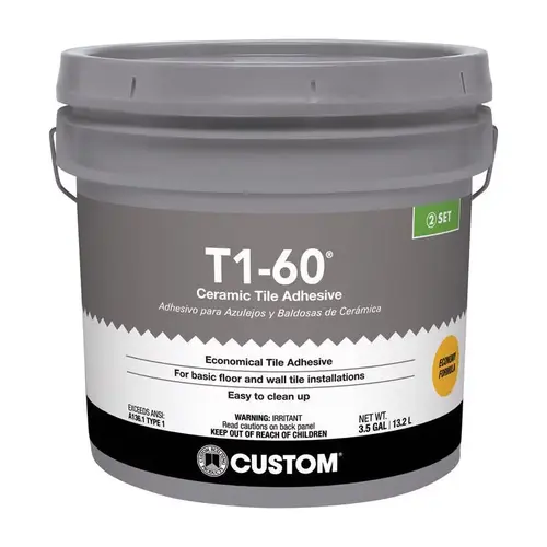 Custom Building Products T1603 Ceramic Tile Adhesive T1-60 3.5 gal ...
