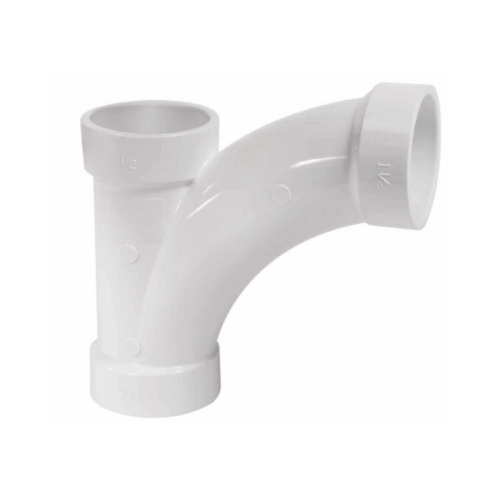 Charlotte Pipe PVC005010600 Long Turn Wye Schedule 40 1-1/2" Hub X 1-1/2" D Hub PVC