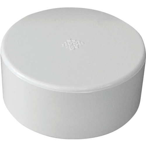 CANPLAS 414266BC Pipe Cap, 6 in, Hub, PVC, White