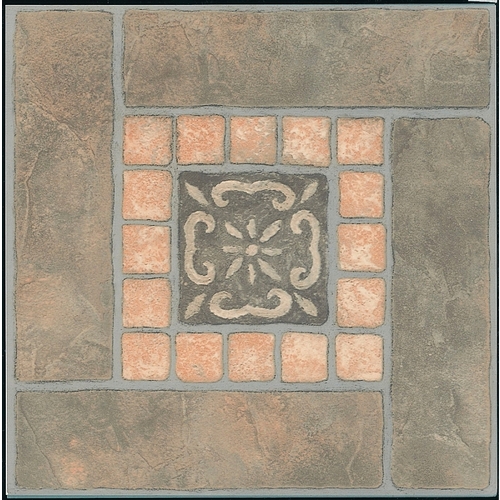 ProSource CL3267 Vinyl Floor Tile, 12 in L Tile, 12 in W Tile, Square ...