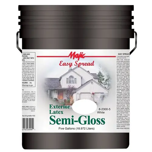 Majic Paints 8-2300-5 Majic Paints Exterior House Paint, Semi-Gloss ...