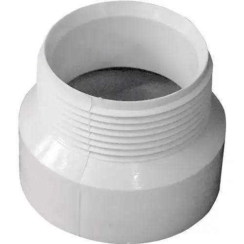 CANPLAS 192871 Pipe Adapter, 1-1/2 in, MNPT x Hub, PVC, White Buy Now