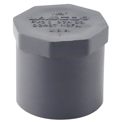 Lasco 036573 849012BC Pipe Plug, 1-1/4 in, MIP, PVC, SCH 80 Schedule
