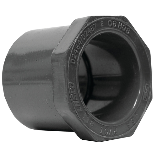 Lasco 036614 837247BC Reducing Bushing, 2 x 1/2 in, Spigot x Slip, PVC ...