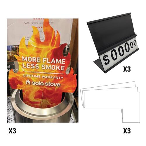 Retail First Inc 1000-000019 Signage Kit Assorted Solo Stove Plastic ...