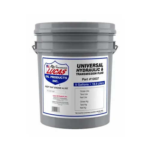 Lucas Oil Products 10037 Universal Hydraulic & Transmission Fluid, 5 ...