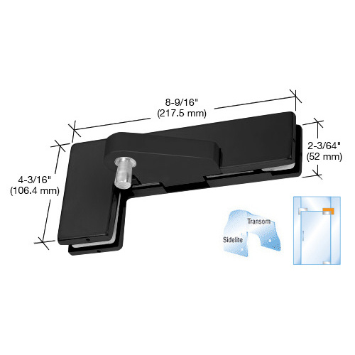 CRL 0PF40RMBL Matte Black Right Offset Sidelite Mounted Transom Patch ...