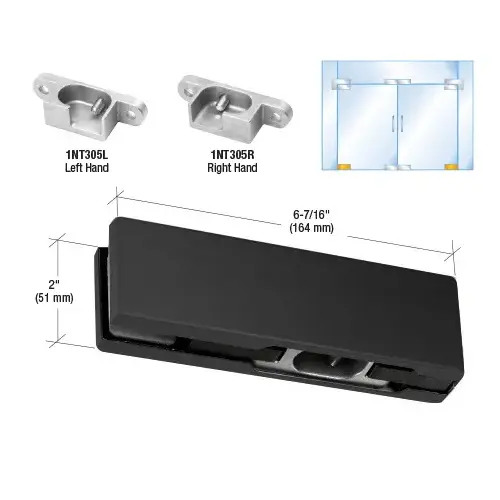 CRL PH10ELMBL Matte Black LH North American Bottom Door Patch Fitting Buy Now