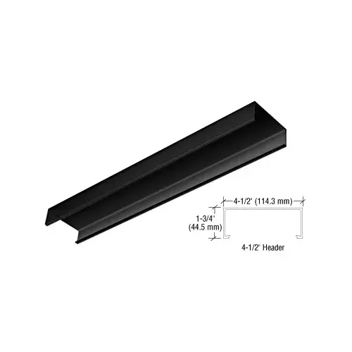 CRL HCMBL120 Matte Black 4-1/2" Header Channel - 120" Buy Now