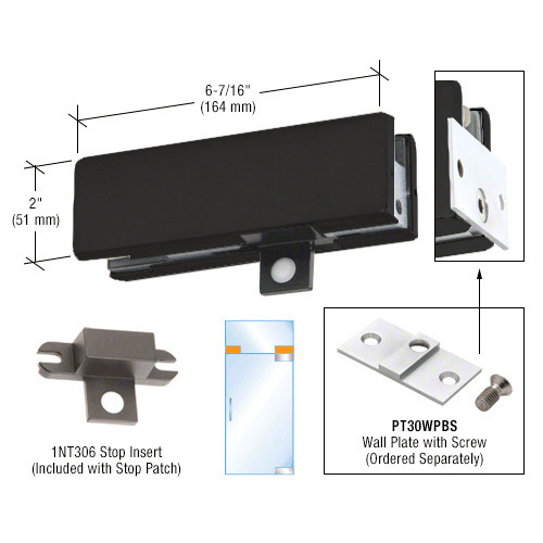 DORMA PT3034MBL KABA Matte Black Wall Mounted Transom Patch Fitting
