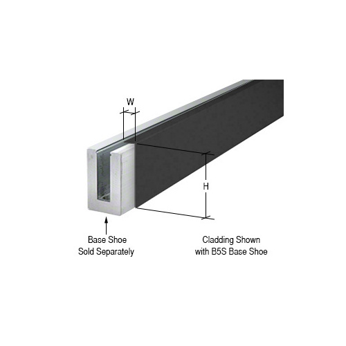 CRL BSCMBL10 Matte Black 120" Cladding for B5S Series Standard Square ...