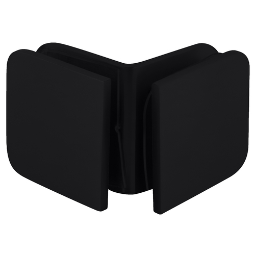 CRL GCB90MBL Matte Black 90 Degree Traditional Style Glass-to-Glass Clamp