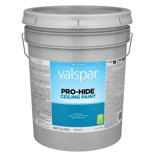 Valspar 028.0016028.008 Valspar Pro-Hide 16028 Ceiling Paint, Flat ...