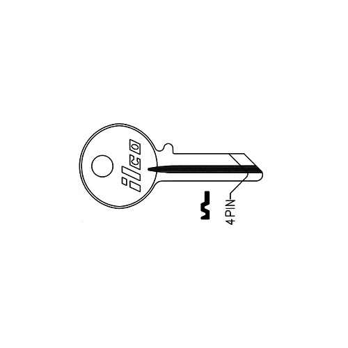 Kaba Ilco SC1041R-XCP10 Chicago KP2 Blank Utility Key Silver - pack of 10