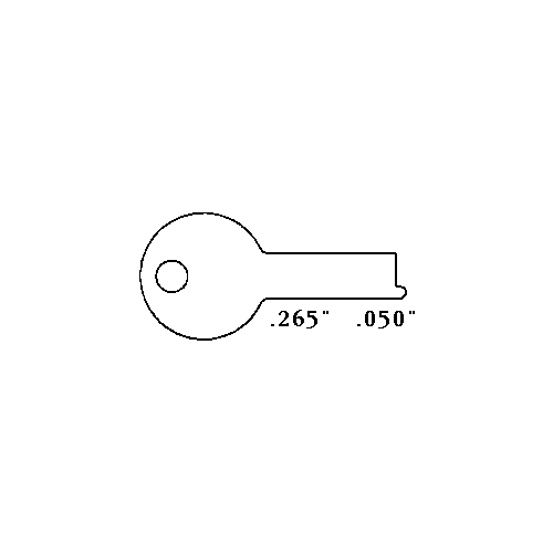Kaba Ilco 1270D-XCP10 KEY BLANK ST KEY BLANK STEEL - pack of 10