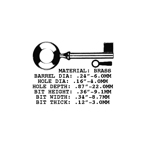 Ilco Unican Corporation 3F1540 Barrel Key Brass
