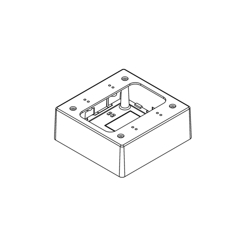 George Risk Industries E-Z75 DG-W E-Z Duct Double Gang Junction Box, 5 ...