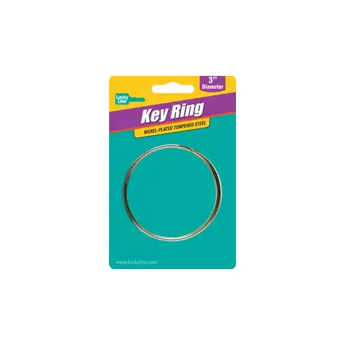 LUCKY LINE 79101 Key Ring 3" 1/Card Nickel-Plated Buy Now