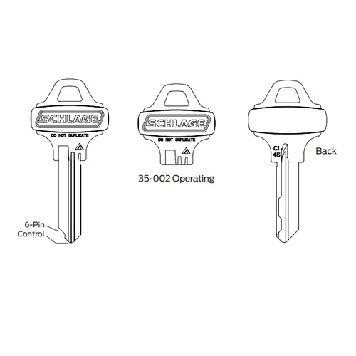 Schlage Commercial 35-002C124 Full Size Everest Standard Key Blank C124 ...