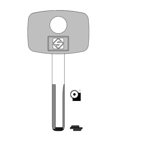 Kaba Ilco HU43-P Plastic Head Key