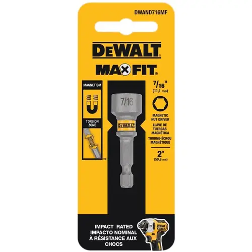 DEWALT DWAND716MF Magnetic Nut Setter Maxfit 7/16" X 2" L Steel Buy Now