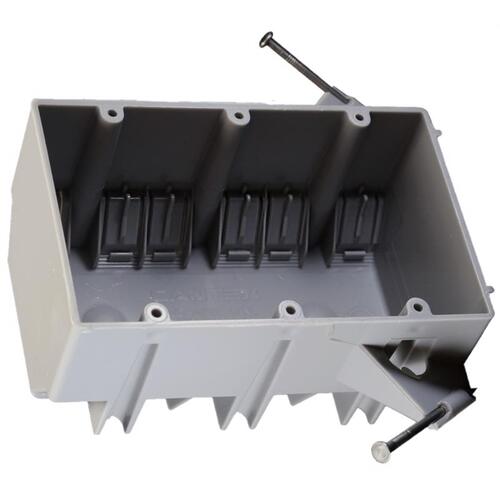 Cantex EZ44TN Outlet Box EZ Box New Work 44 cu in Rectangle PVC 3 gang ...