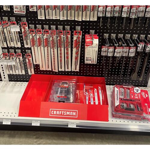 WM Display Group 9537 Display Bin 3" H X 15.5" W X 24" D Red Steel ...