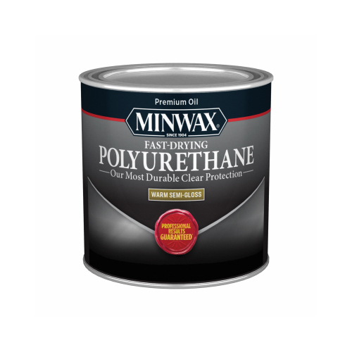 Minwax 230054444 4444 Polyurethane, Semi-Gloss, Liquid, Clear, 0.5 pt, Can