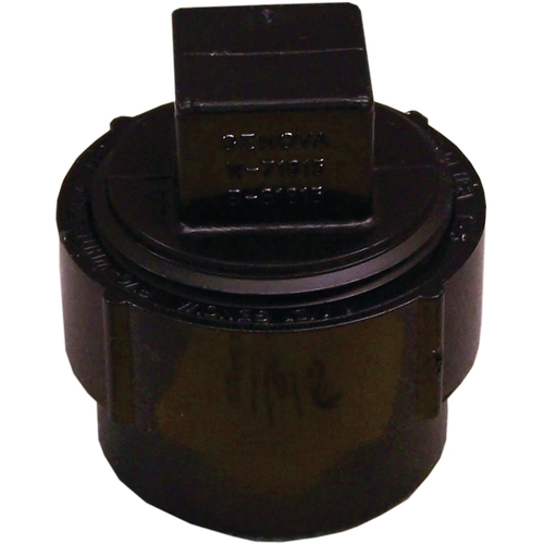 CANPLAS 103704ASBC Cleanout Body with Plug, 4 in, FNPT x Spigot, ABS ...