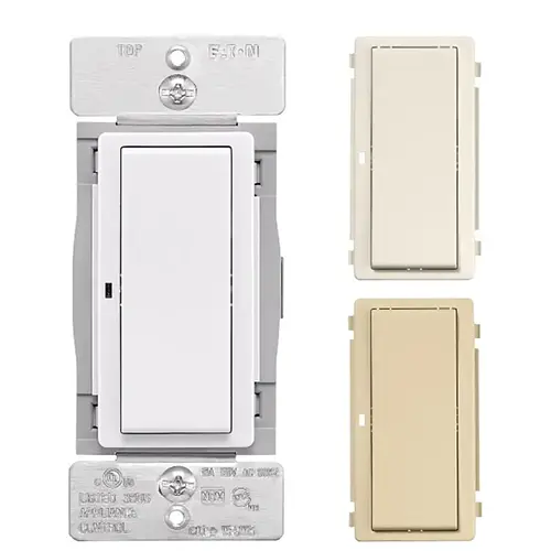 Eaton EWFSW15-W-BX-T Smart Switch, 1-Pole, 3-Way, 120 VAC, 60 Hz, Wi-Fi ...