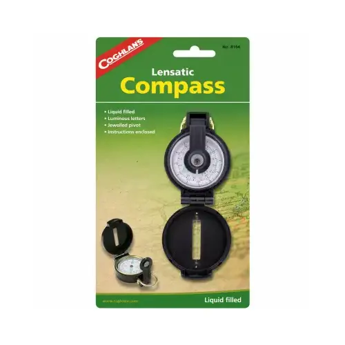 Coghlan's 8164 Liquid Filled Lensatic Compass Black Buy Now