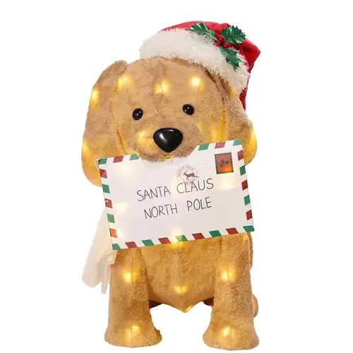 PULEO ASIA LIMITED 75-YD2042L Lighted Golden Retriever, LED, Warm White ...