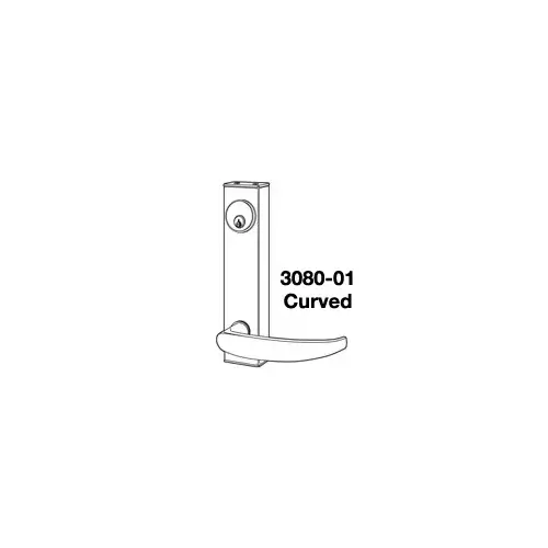 Adams Rite 3080-01-0-3U-00-32D Exit Trim Clutched, Curved Lever, 630 ...