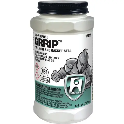 HERCULES 15515 GRRIP Pipe Joint and Gasket Seal, 8 oz Can, Liquid ...