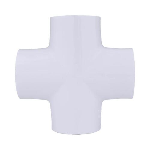 Charlotte Pipe PVC 02410 0600 Cross Schedule 40 3/4" Slip X 3/4" D Slip PVC