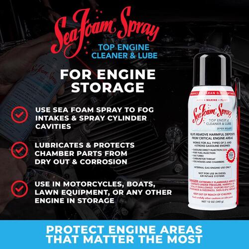 Sea Foam SS14 Engine Cleaner and Lube, 12 oz Aerosol Can