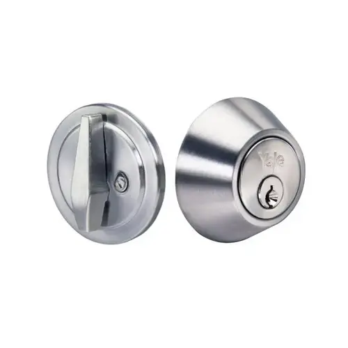 Yale Residential 82E630 YE Edge Series Round Single Cylinder Deadbolt ...