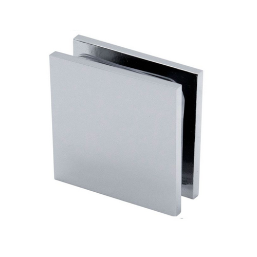 SGS GCS-110-CH 1 3/4" x 1 3/4" Wall Mount Square Edges Glass Clamp-Chrome