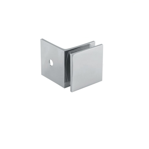 SGS GCS-901-CH 1 3/4" x 1 3/4" Wall Mount Square Edges Glass Clamp W ...
