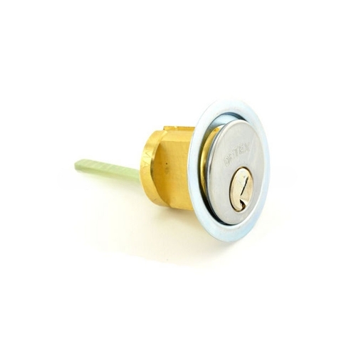 DETEX RC65626 6-pin Rim Cylinder with Schlage C Keyway Satin Chrome Finish