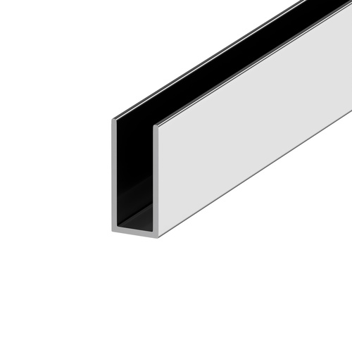 Glass Warehouse CET-54UC38-CH Cetus 1-1/4" Deep U-Channel for 3/8 ...
