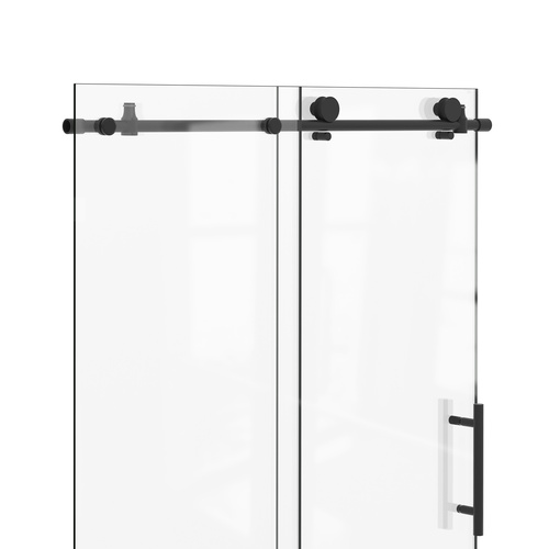 Glass Warehouse ECL-SLDK60-MB Eclipse 60" Stainless Steel Round Sliding ...