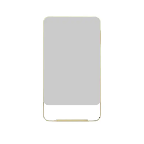 Glass Warehouse SF-SHELF-SB Rey Radius Corner Mirror With Shelf Satin ...