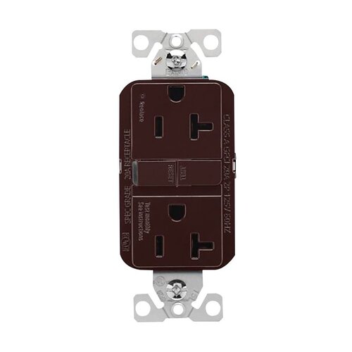 Cooper Wiring GF20B RECEPTACLE GFCI BROWN 20A 125V