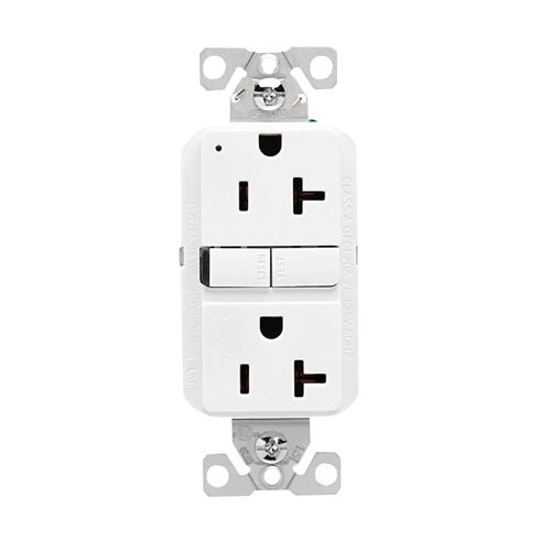 Cooper Wiring GF20W RECEPTACLE GFCI WHITE 20A 125V