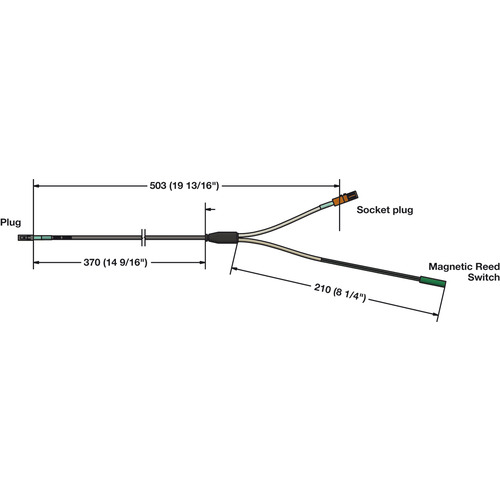 Hafele 833.02.904 Magnetic Reed Switch, with In-Line Lead Cable For ...