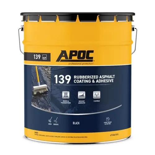 APOC AP-1395 Roof And Foundation Coating Black 5 gal Black Buy Now