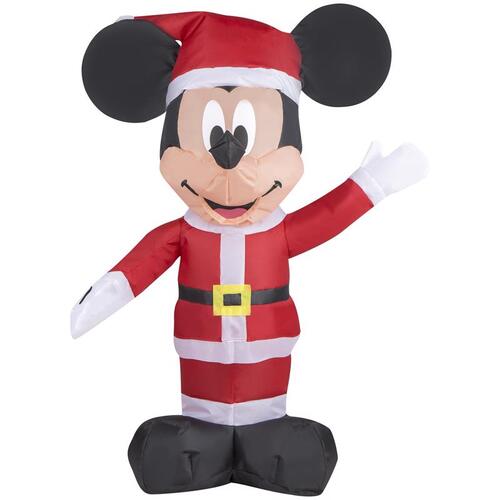 Disney 113831 Inflatable Airdorable Airblown Red Mickey Mouse Santa 21" Red