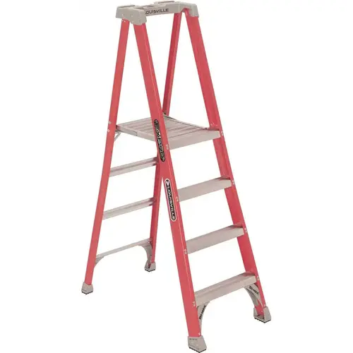 Louisville FXP1704 Platform Ladder, 46 in Max Standing H, 300 lb, Type ...