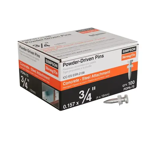 SIMPSON STRONG-TIE CO PDPA-75 PDPA Drive Pin, 0.157 in Dia Shank, 3/4 ...